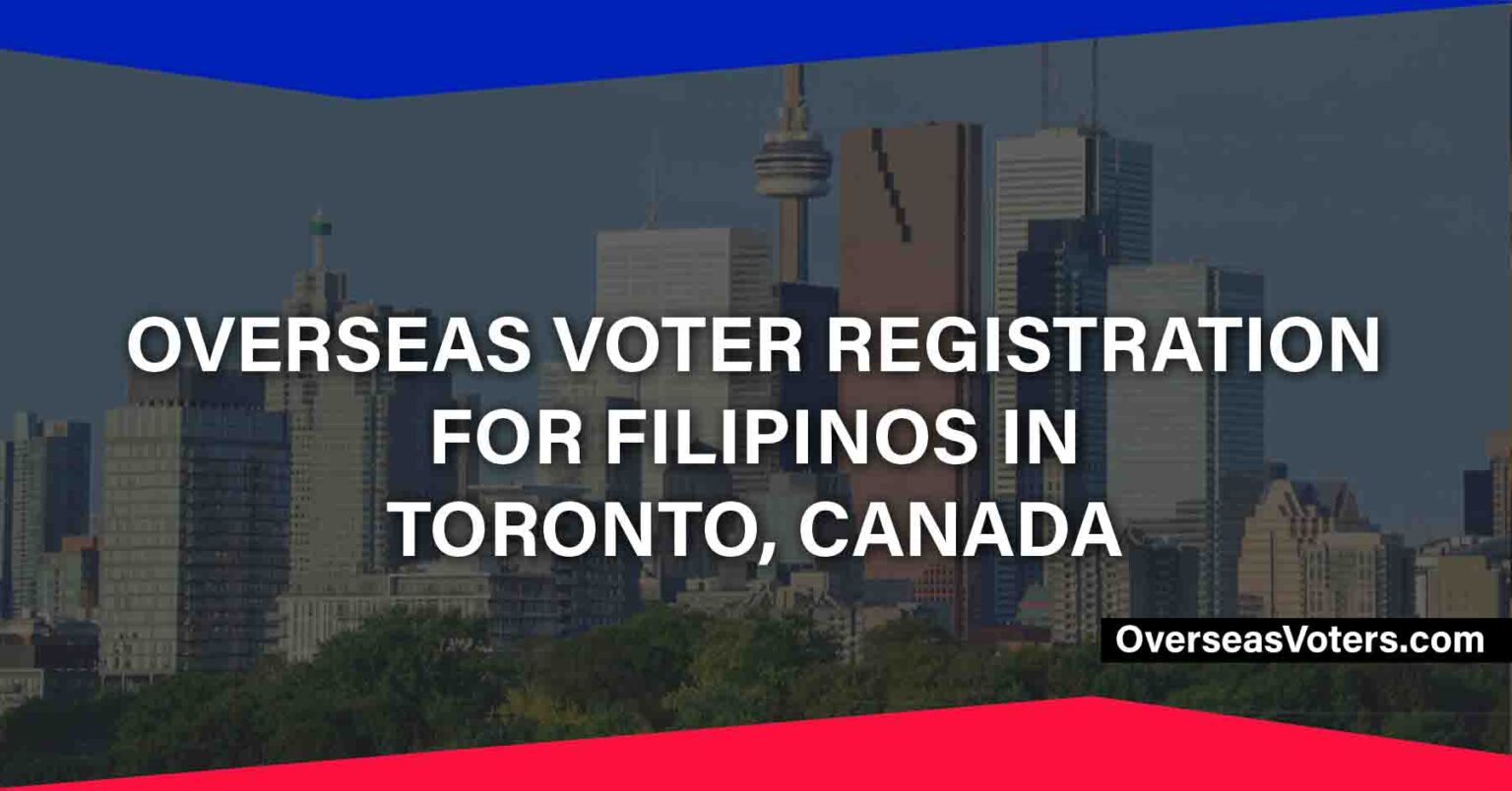 Overseas Voter Registration for Filipinos in Toronto, Canada