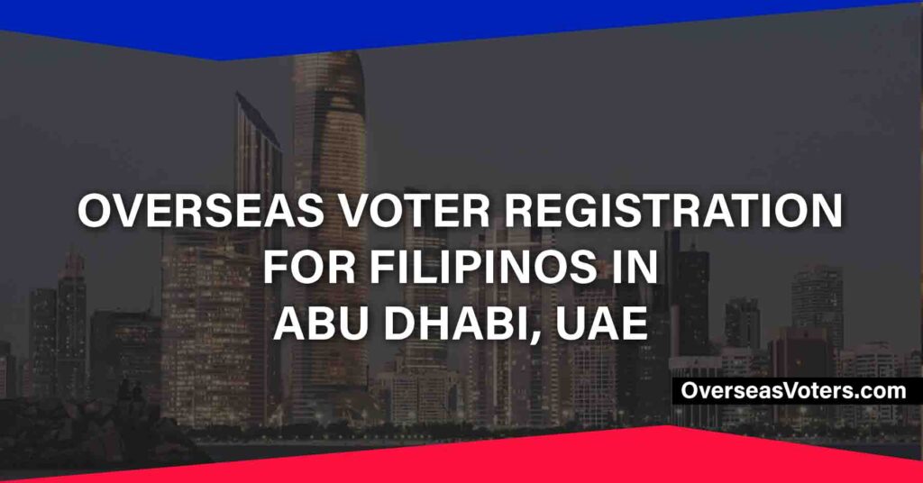 Overseas Voting Registration for Filipinos in Abu Dhabi, UAE